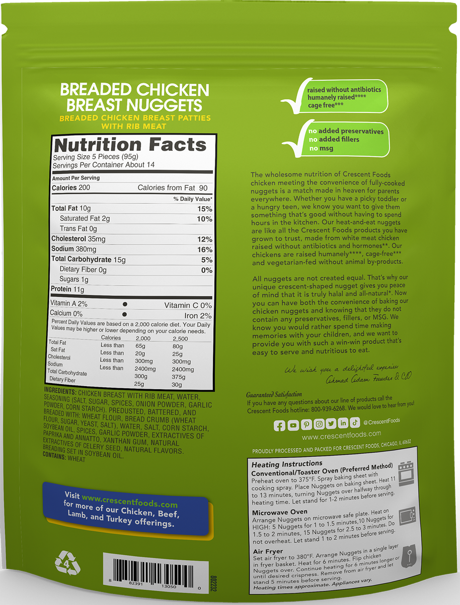 Crescent Foods Chicken Breast Nuggets | Home Halal Meat Delivery